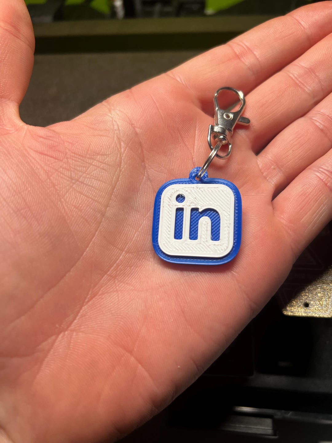 3D Linkedin Social Media Nfc Keyring STL File, NFC Keychain, 3D Printed ...