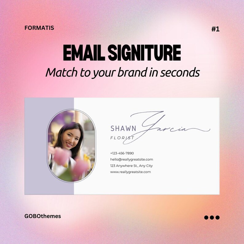 Email Signature Template "formatis" for Canva - Content Creator Email ...