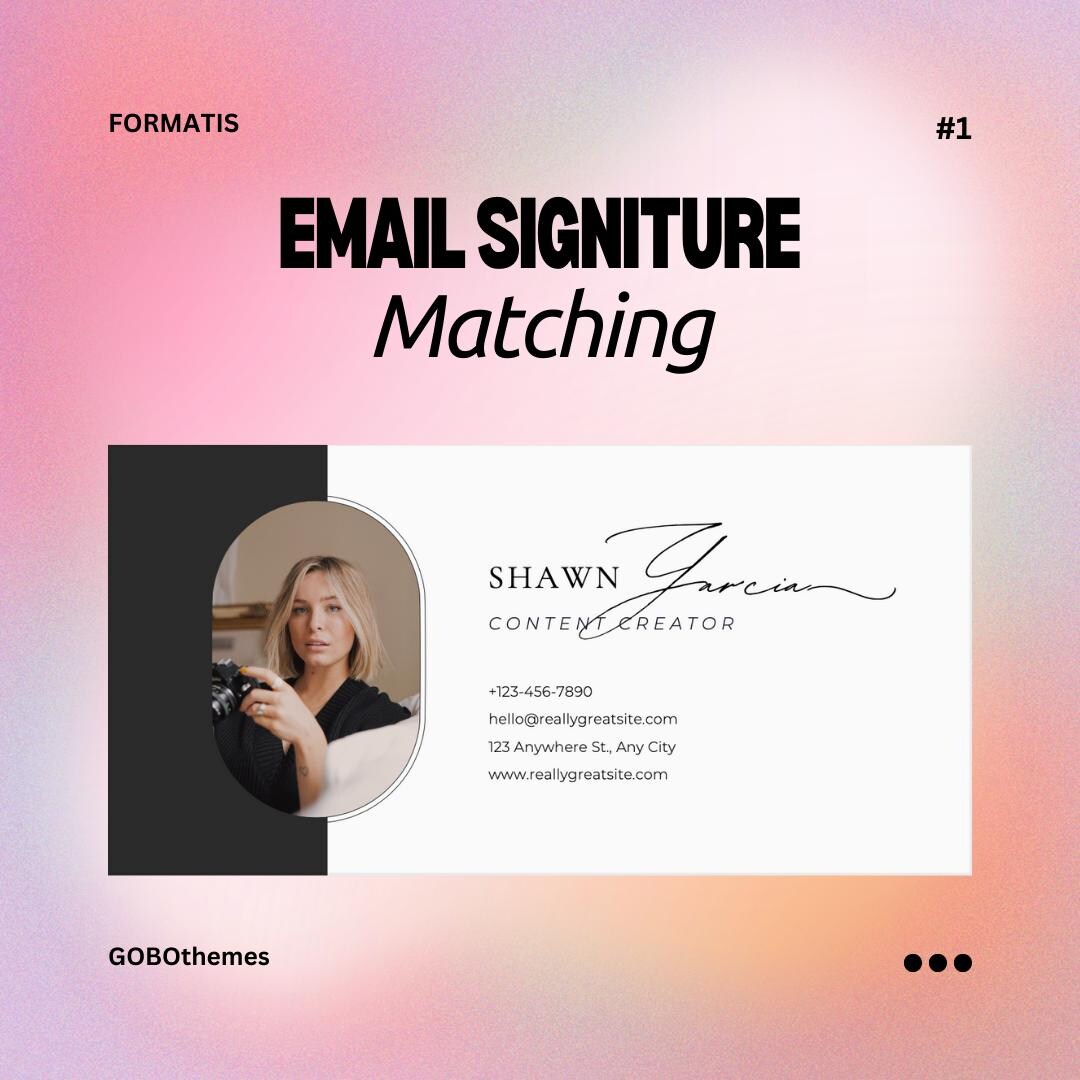 Email Signature Template "formatis" for Canva - Content Creator Email ...