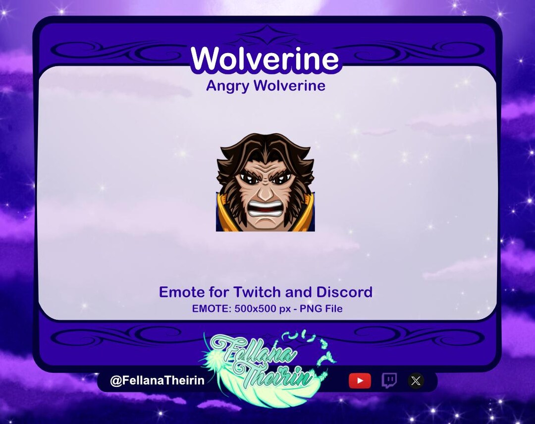 Angry Wolverine Emote for Twitch and Discord - Etsy