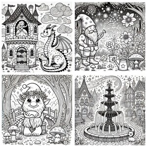 25 Printable Coloring Pages for Kids and Adults - Digital Download ...