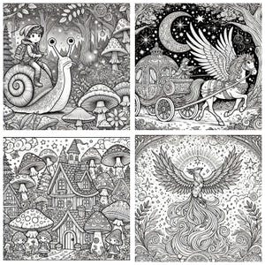 25 Printable Coloring Pages for Kids and Adults - Digital Download ...