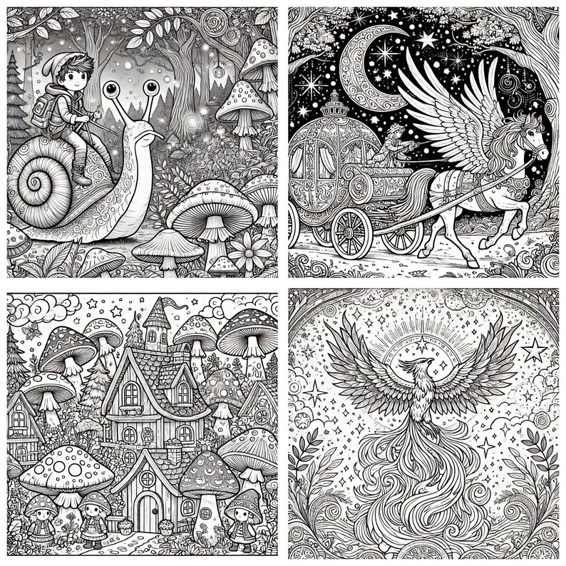 25 Printable Coloring Pages for Kids and Adults - Digital Download ...