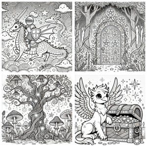 25 Printable Coloring Pages for Kids and Adults - Digital Download ...