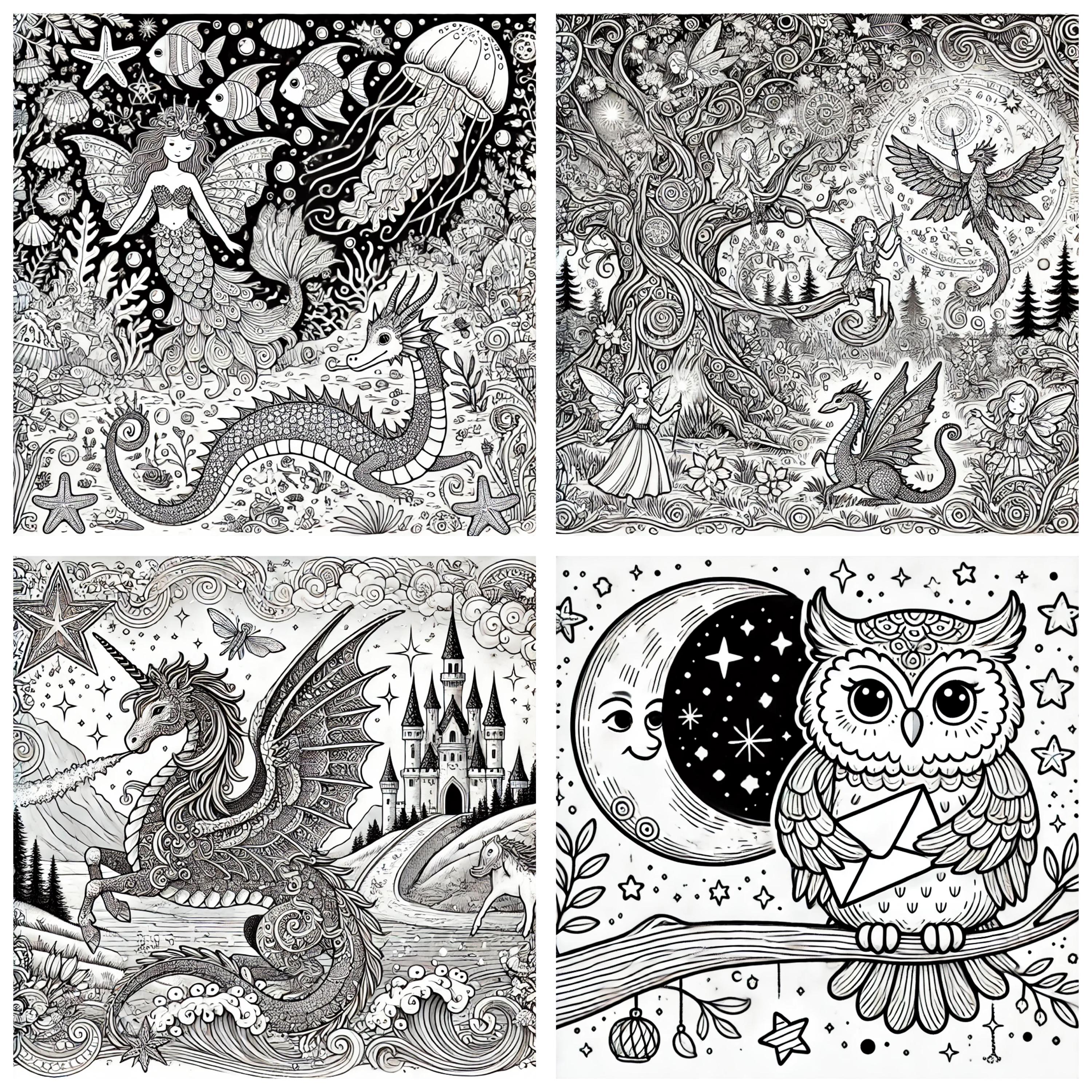 25 Printable Coloring Pages for Kids and Adults - Digital Download ...
