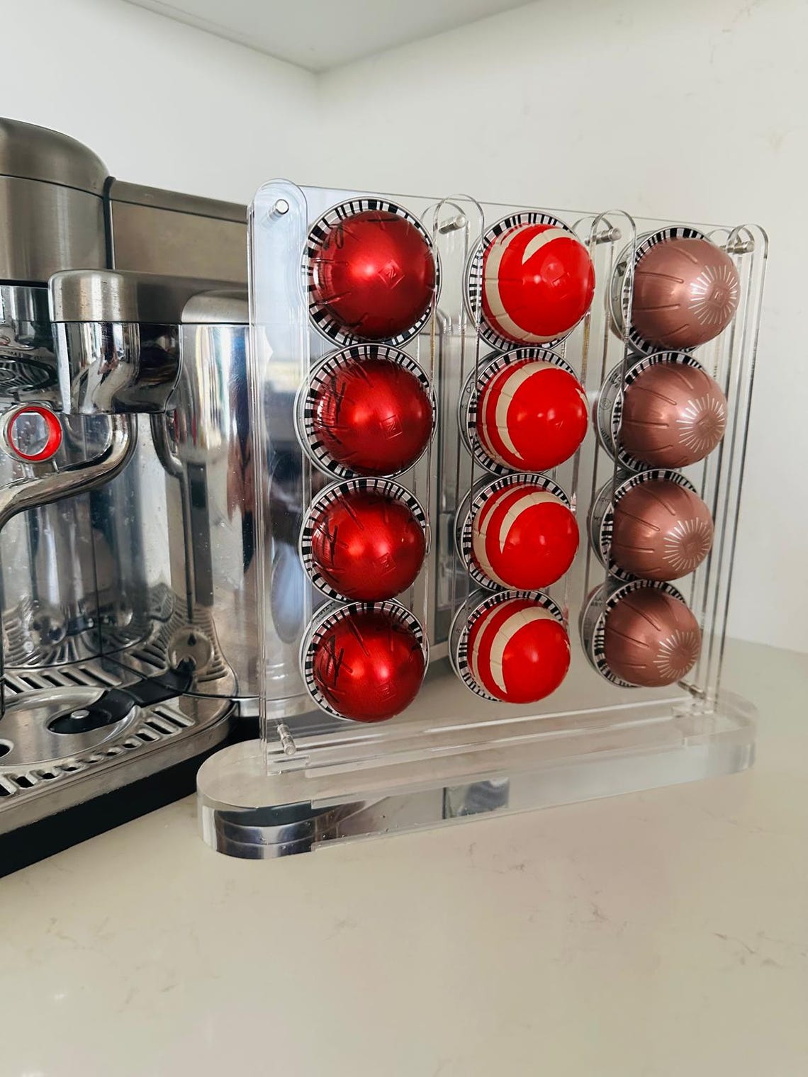 Nespresso Vertuo Acrylic Coffee Pod Organizer Clear Capsule Rack Modern ...
