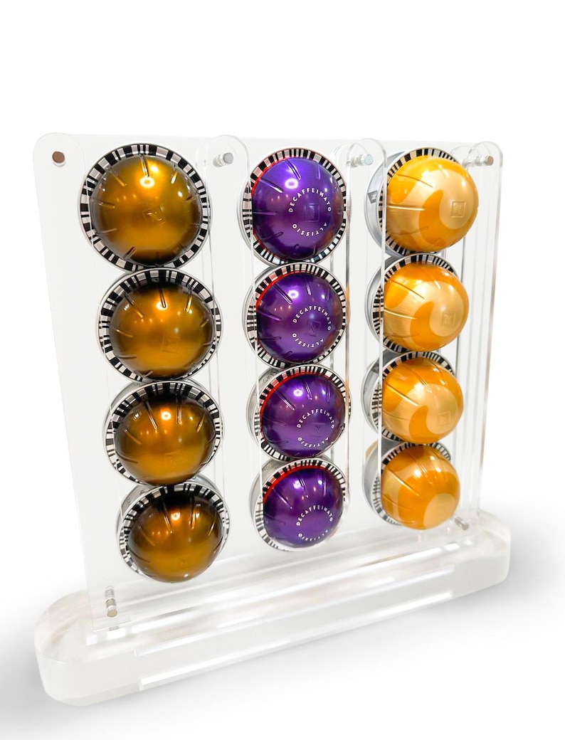 Nespresso Vertuo Acrylic Coffee Pod Organizer Clear Capsule Rack Modern ...
