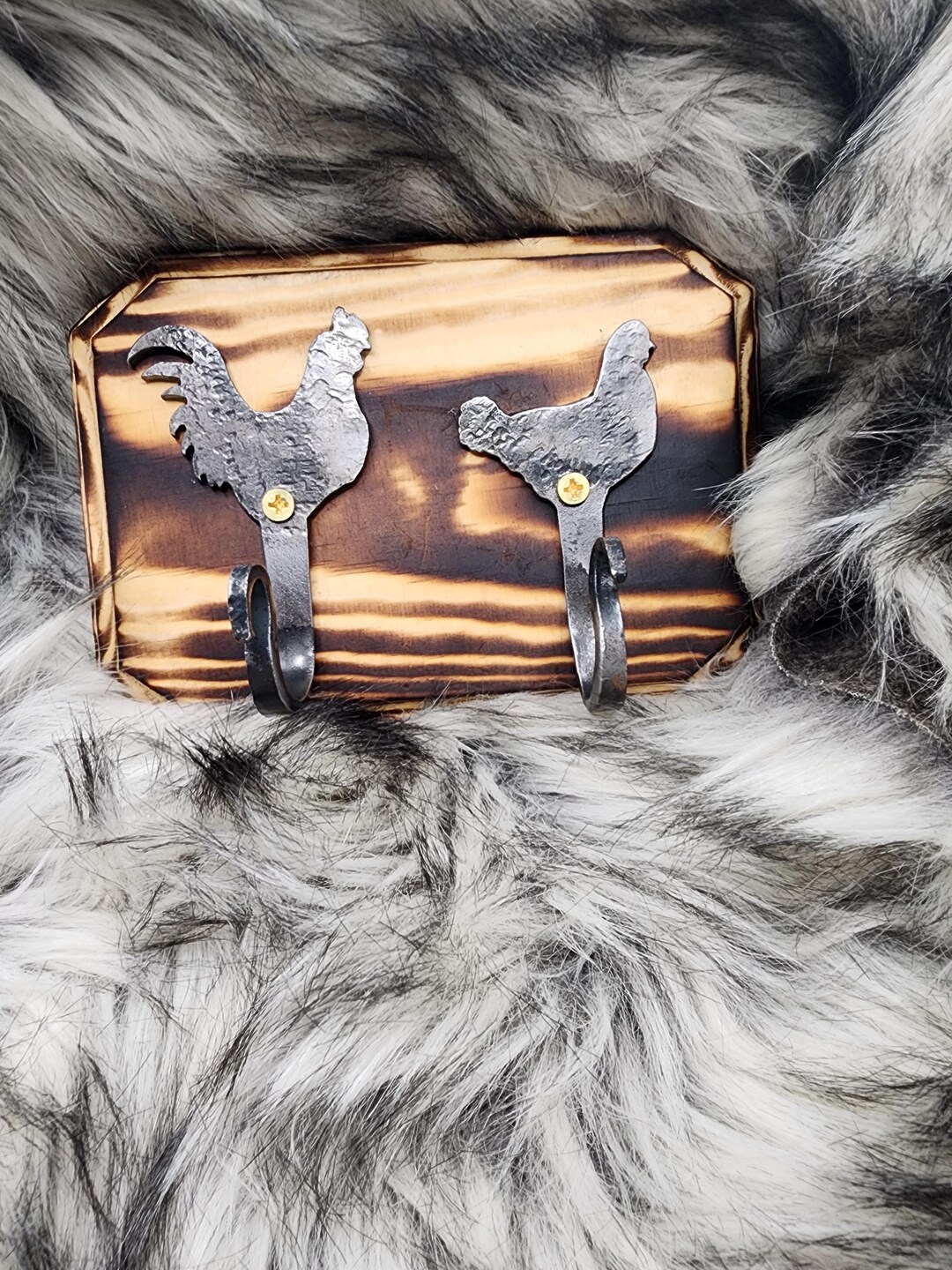 Rooster and Hen Wall Hooks - Etsy