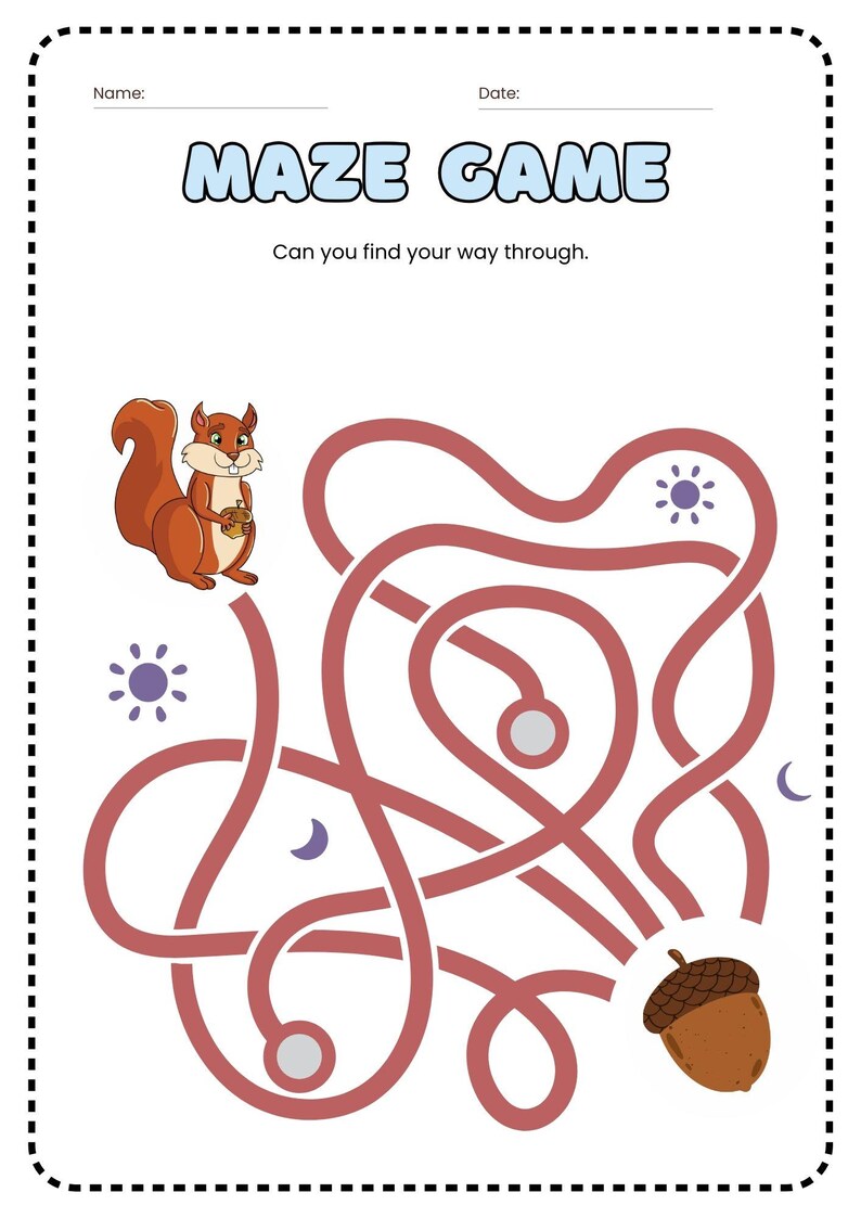 Kids Fun Maze Game - Etsy