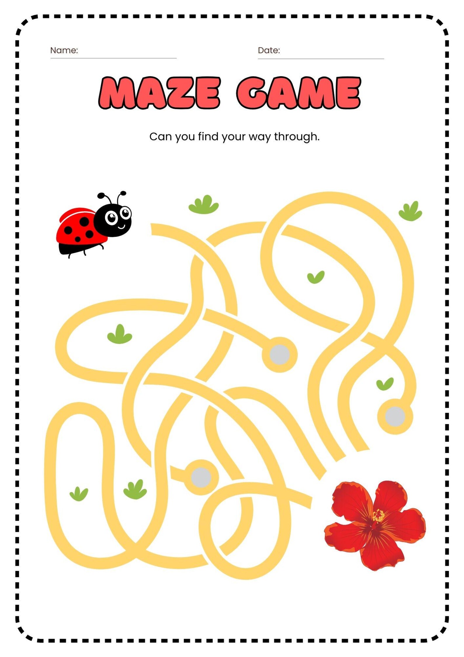 Kids Fun Maze Game - Etsy