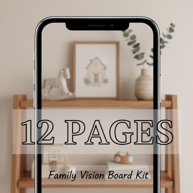 Family Vision Board Kit 12 Piece Bundle – Rustic Nursery & Goal Planner ...