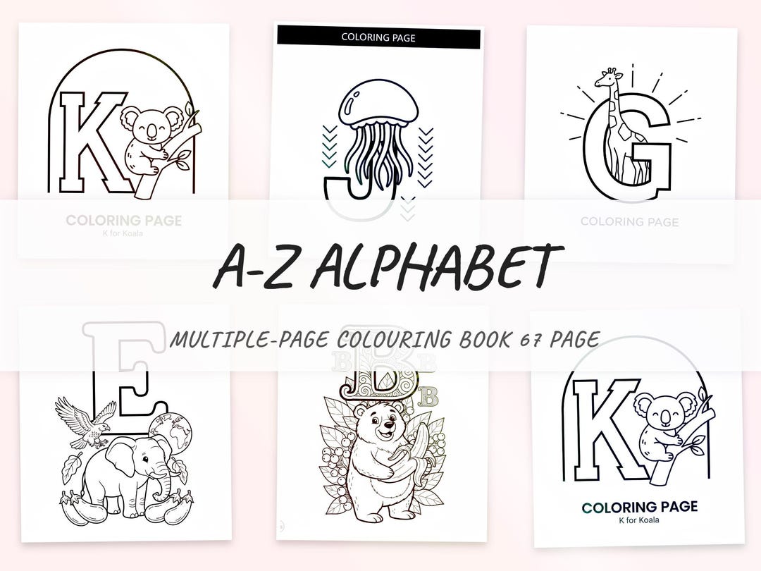 Alphabet Animals A-Z Coloring Pages for Kids - 67 Printable Learning ...