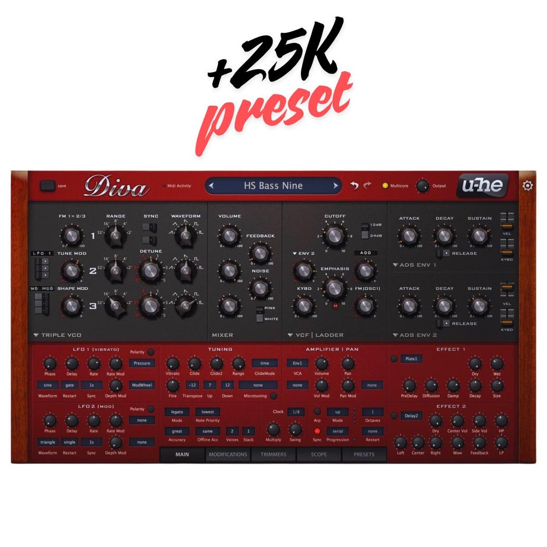 Diva uhe / Bundle 25 000 préréglages - banque de sons pour Windows et ...