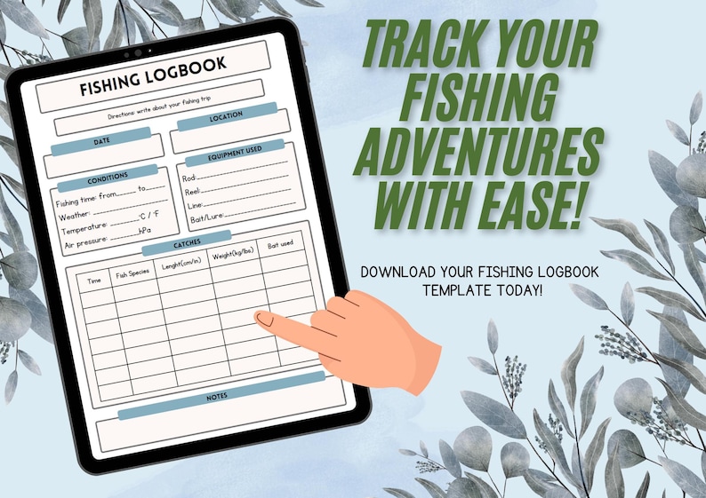 Fishing Logbook - Etsy