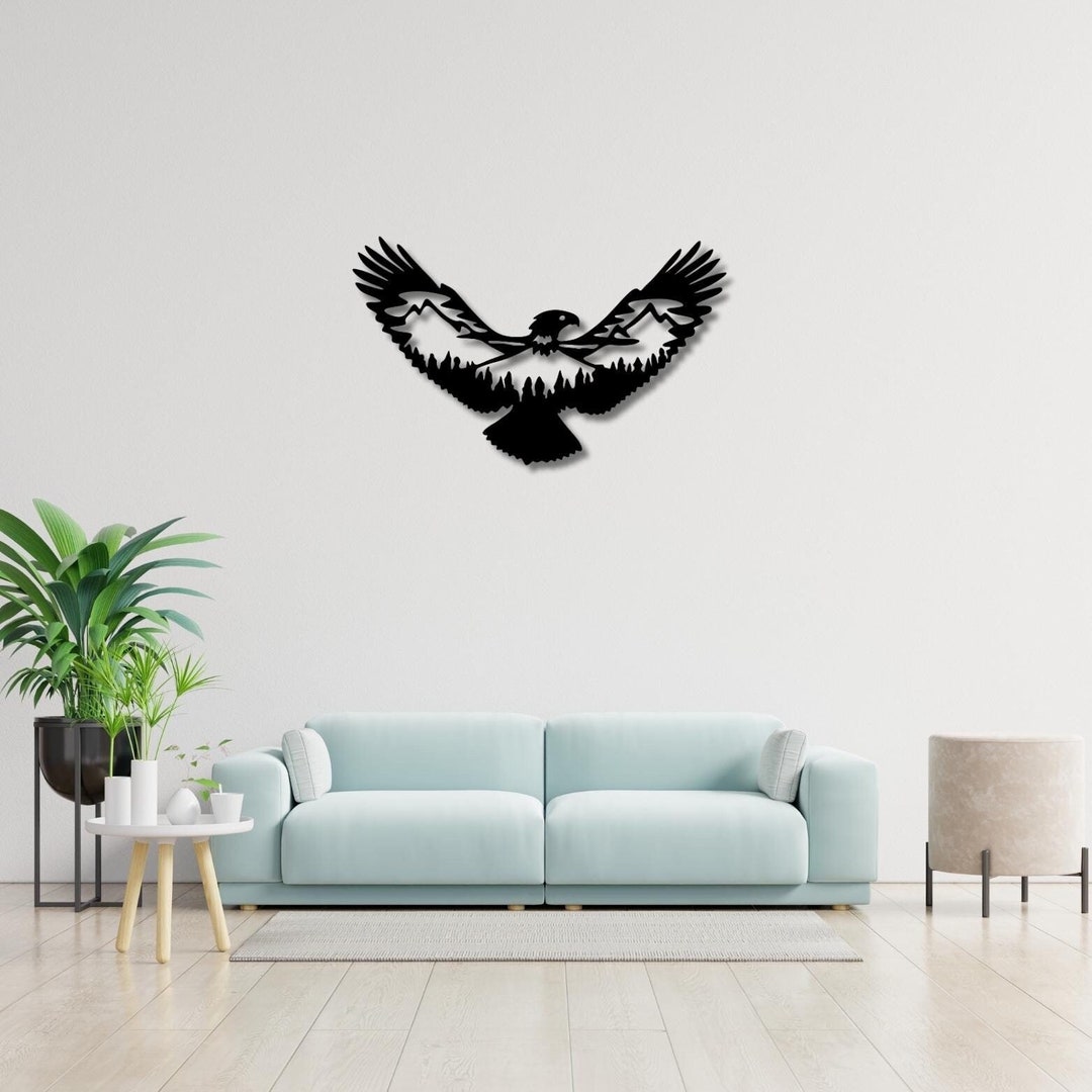 Metal Eagle Wall Art, Large Eagle, Metal Wall Decor, Christmas Gift, Home Living Room Decoration ...