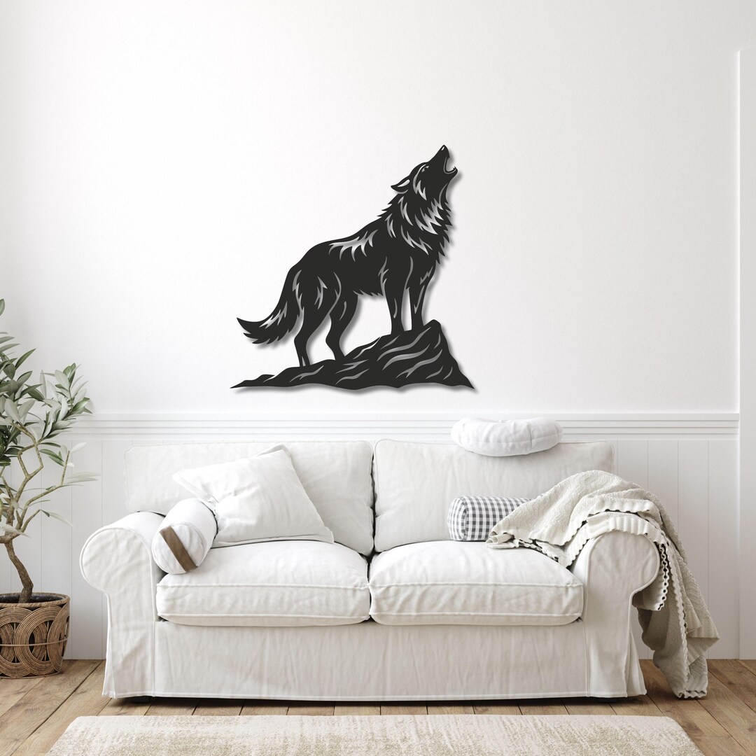 Wolf Metal Wall Art: Wolf Home Decor - Etsy