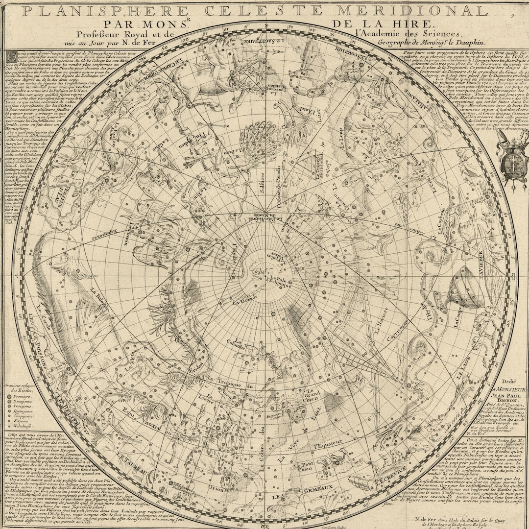 Vintage Celestial Constellation Map: 1800s Vintage Astronomy Map Print ...