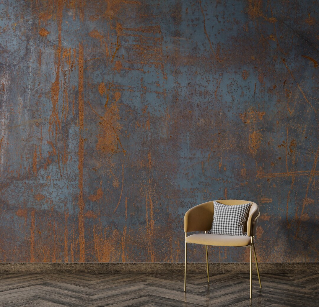 Rusty Metal Wallpaper, Rust Wall Mural, Metal Peel and Stick Wallpaper ...
