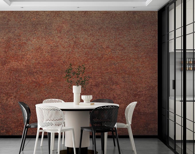 Rusty Copper Metal Wallpaper Peel and Stick Industrial Distress Wall ...