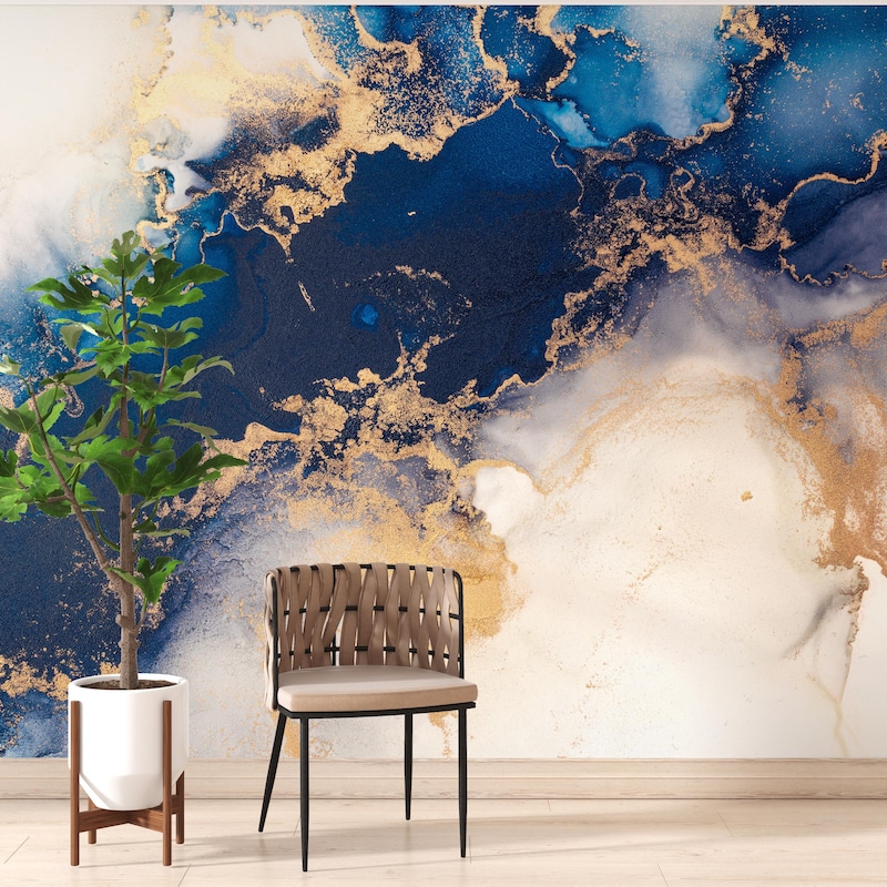 Wallpaper Marble Look - Etsy