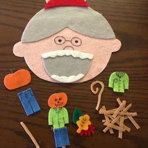 There Was an Old Lady Who Swallowed Some Leaves Flannel/felt Story - Etsy