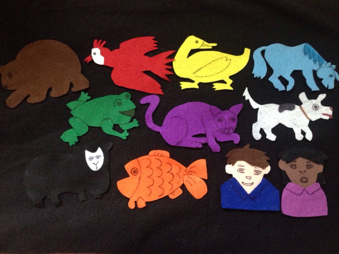 Brown Bear Brown Bear What Do You See Flannel Felt Story-preschool - Etsy