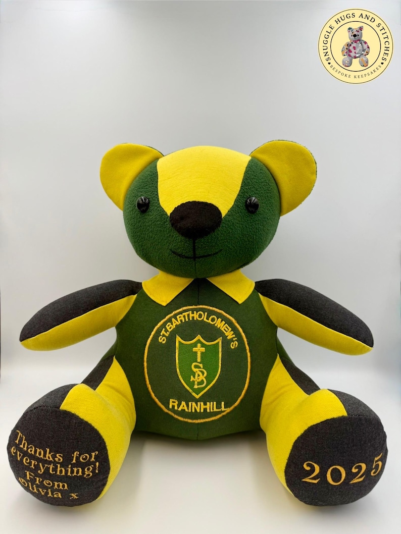 Personalized School Uniform Memory Bear – Graduation Keepsake - Etsy