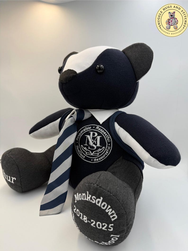 Personalized School Uniform Memory Bear – Graduation Keepsake - Etsy