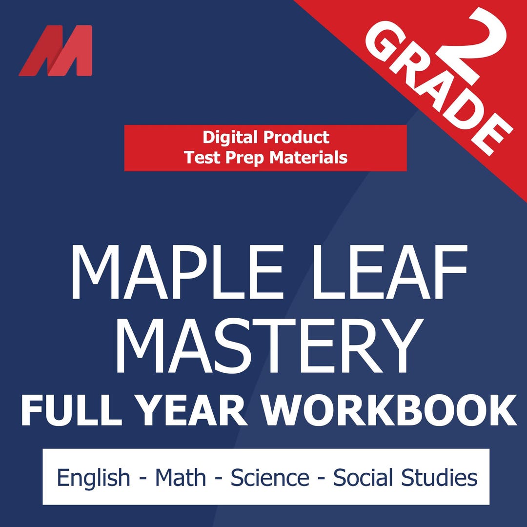 Maple Leaf Mastery - Grade 2 Workbook Canada - Math, English Language ...