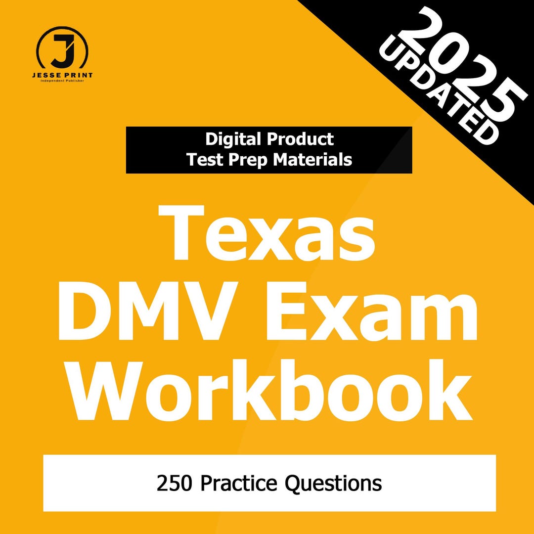 Texas DMV Exam Workbook - DMV Drivers Workbook Texas - Tx DMV Handbook ...