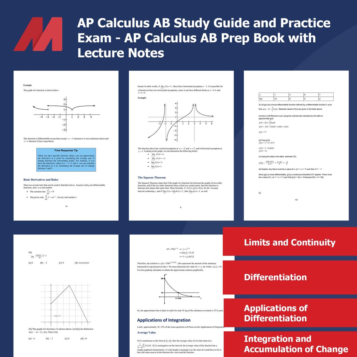 AP Calculus AB Study Guide and Practice Exam - Ap Calculus AB Prep Book ...