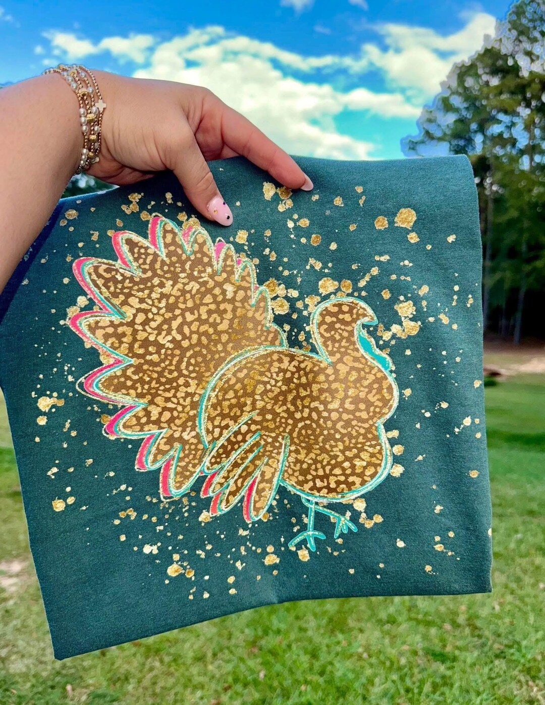 Gold Splatter Turkey - Etsy