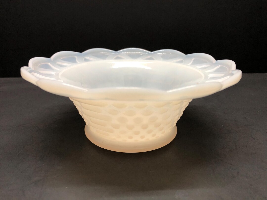 Translucent Milk Glass, Hobnail Candy Dish - Etsy