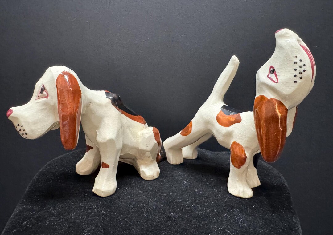 1950’s Ceramic “hillbilly Hounds” Made in Japan Figurines - Etsy