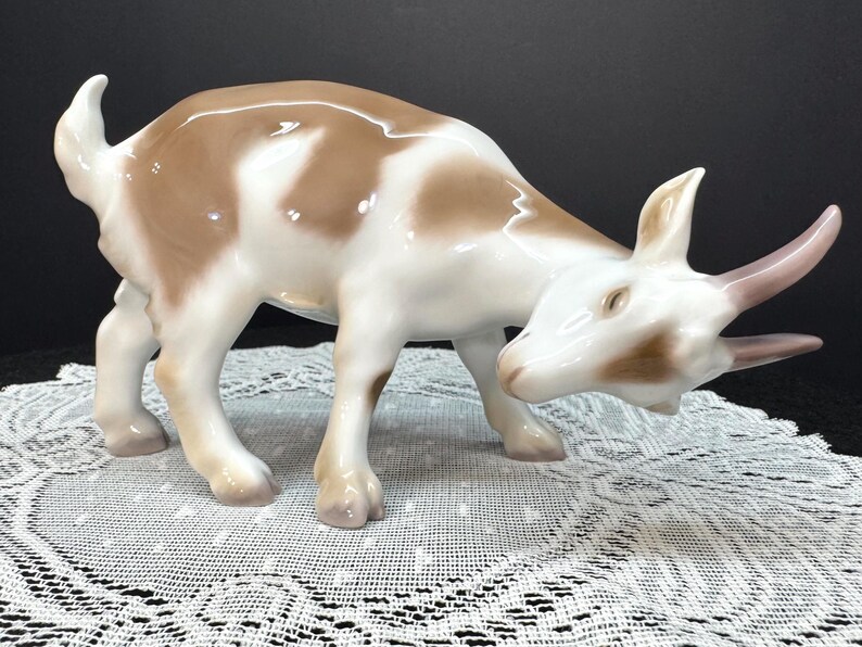 Bing & Grøndahl Porcelain “goat Butting” Figurine, Model 1699 - Etsy