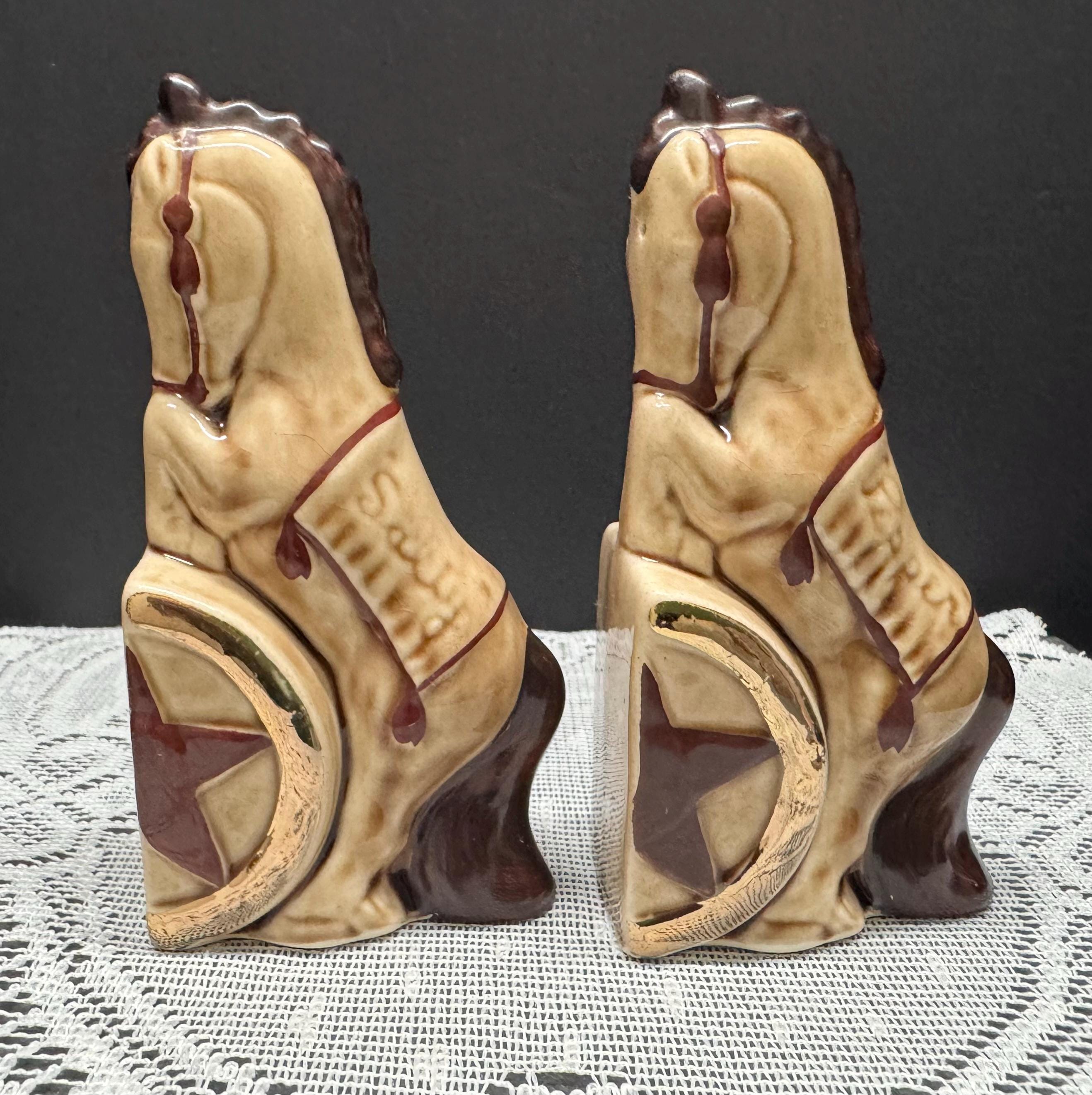 Circus Horse Bookends Salt & Pepper Shakers - Etsy