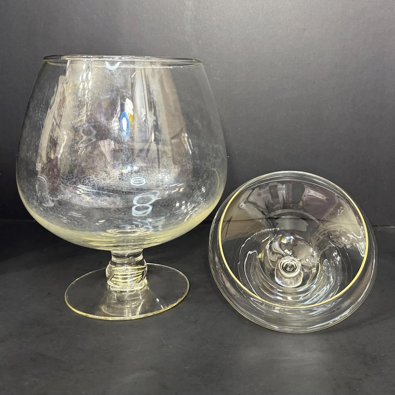 13" Tall Mid Atlantic Glass Co. Gold Tinted Blown Glass Lidded ...