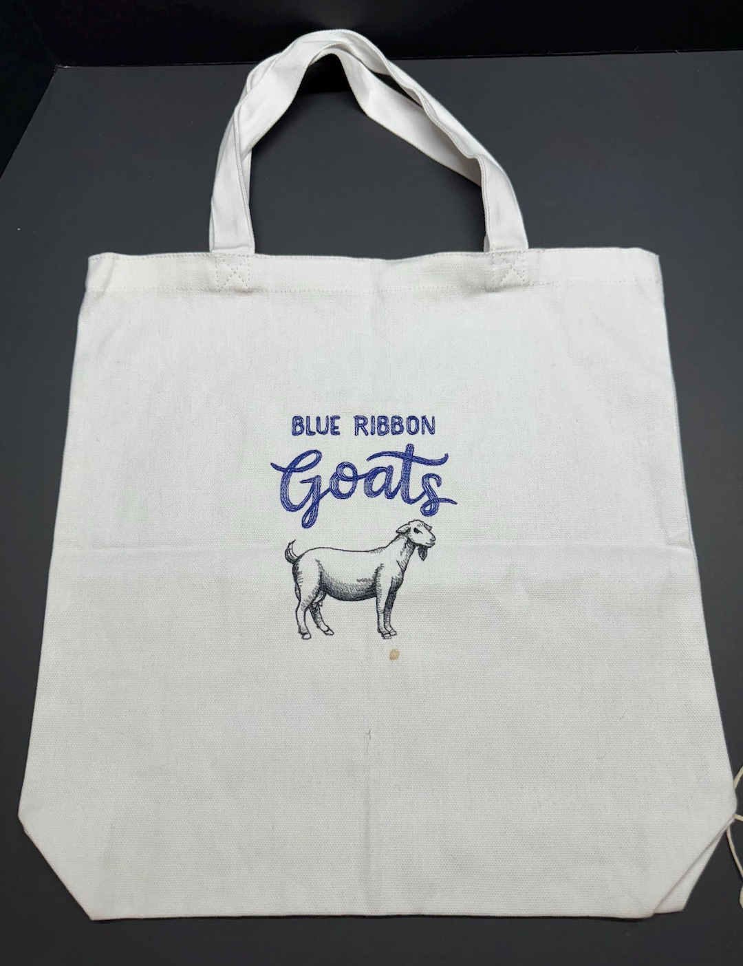 White Canvas Goat Tote Bag - Etsy