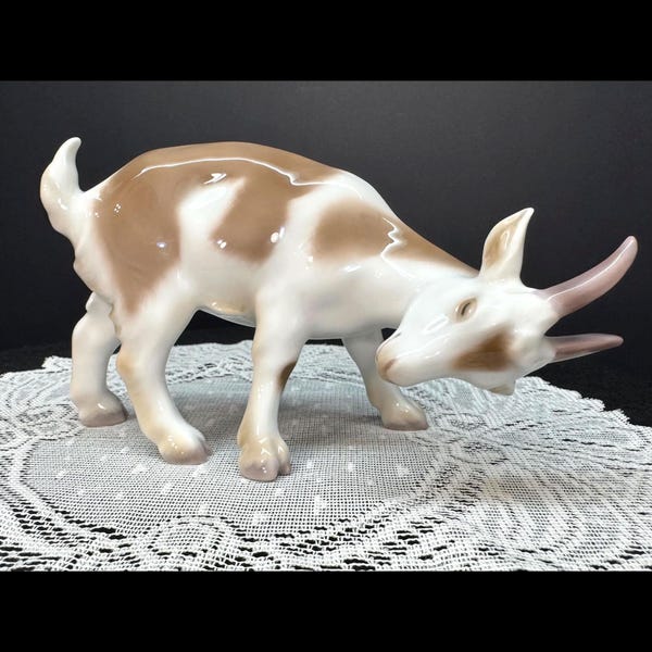Porcelain Goat Figurine - Etsy