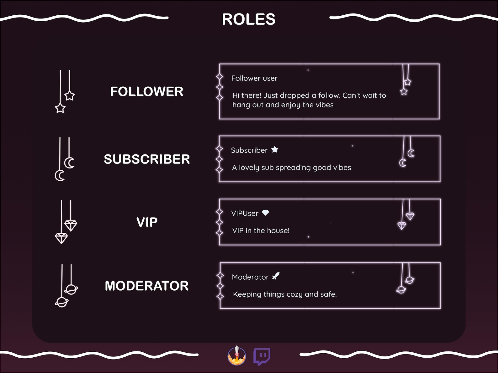 Celestial Twitch Chat Widget: Customisable Streamer Widget | Animated ...