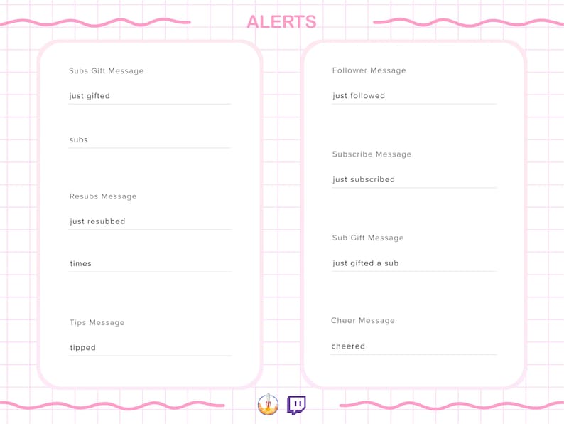 Sweet Candy Twitch Chat Widget: Pastel Animated Overlay With Different ...