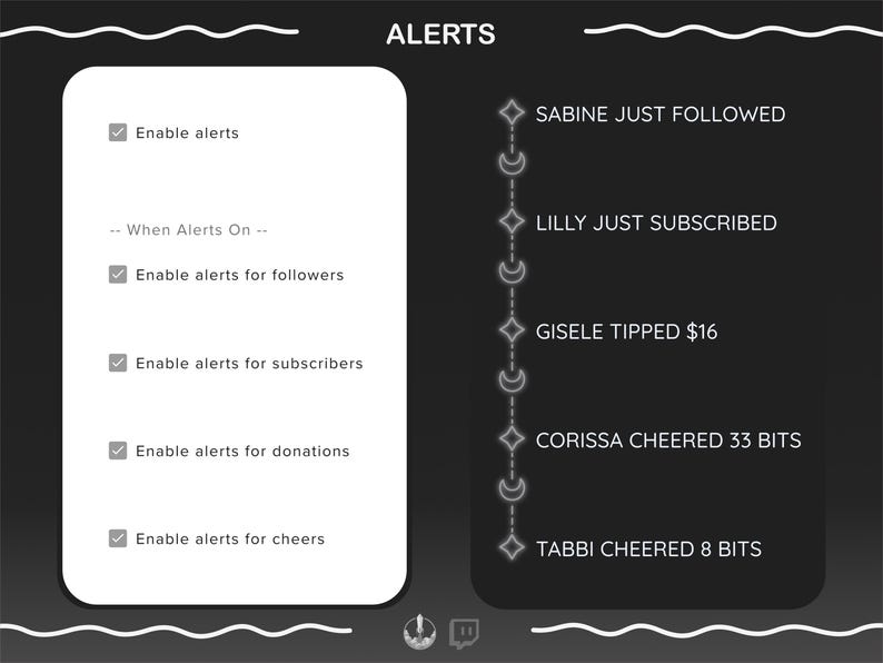 Ghostlight Twitch Chat Widget: Animated Monochrome Gothic Overlay With ...