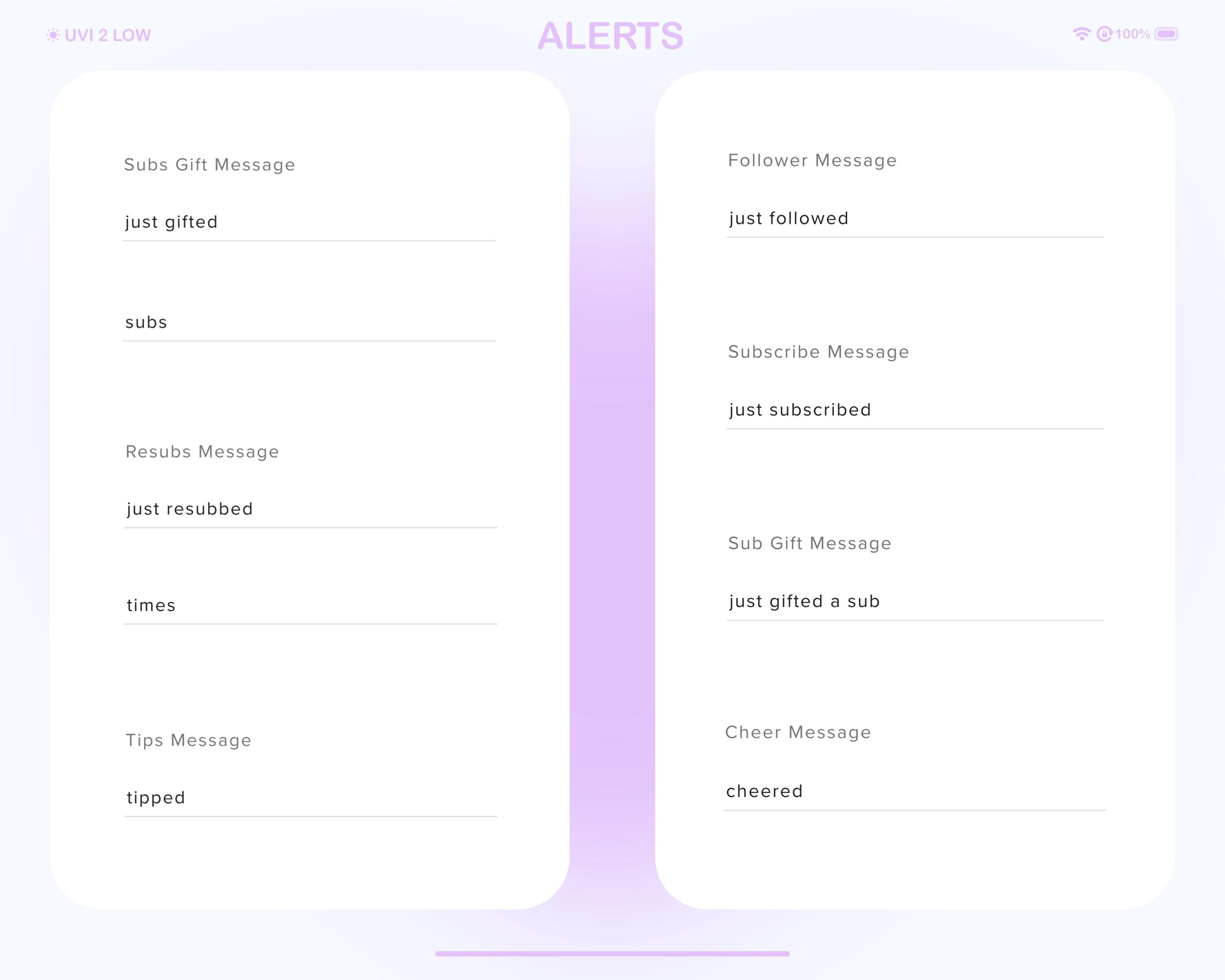 Glass Twitch Chat Widget: Pastel Kawaii Notification Overlay With ...