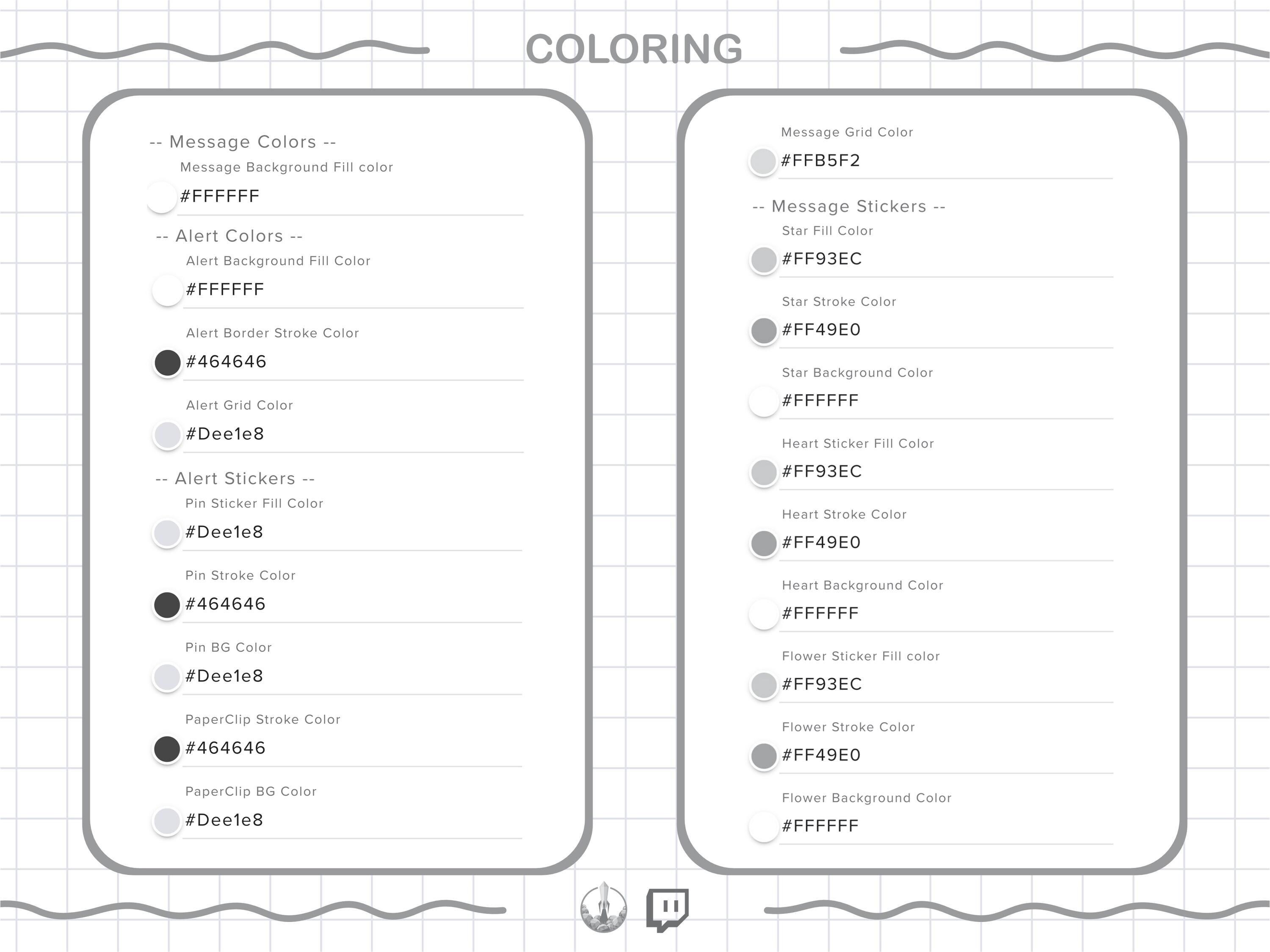 Monochrome Spooky Twitch Chat Widget: Sketch Style Overlay With Alerts ...