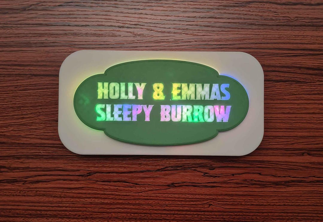 Kids LED Bedroom Signs, 3D Printed Signs for Kids, Adults or Businesses ...