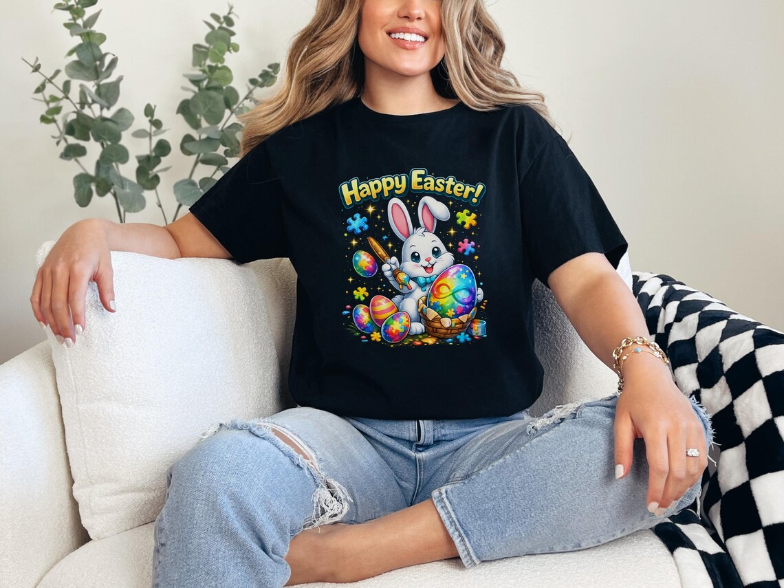 Easter Bunny & Autism Awareness PNG, Cute Easter Digital Download ...