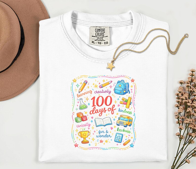 100 Days of School PNG, Digital Download, Back to School Design ...