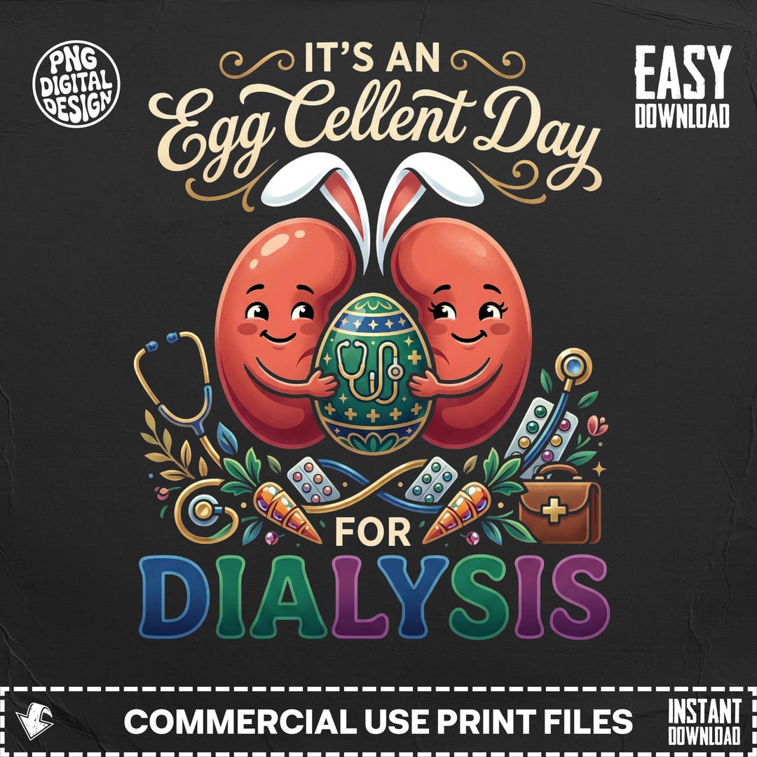 Dialysis Easter PNG Digital Download, Funny Kidney Disease Gift, Renal ...