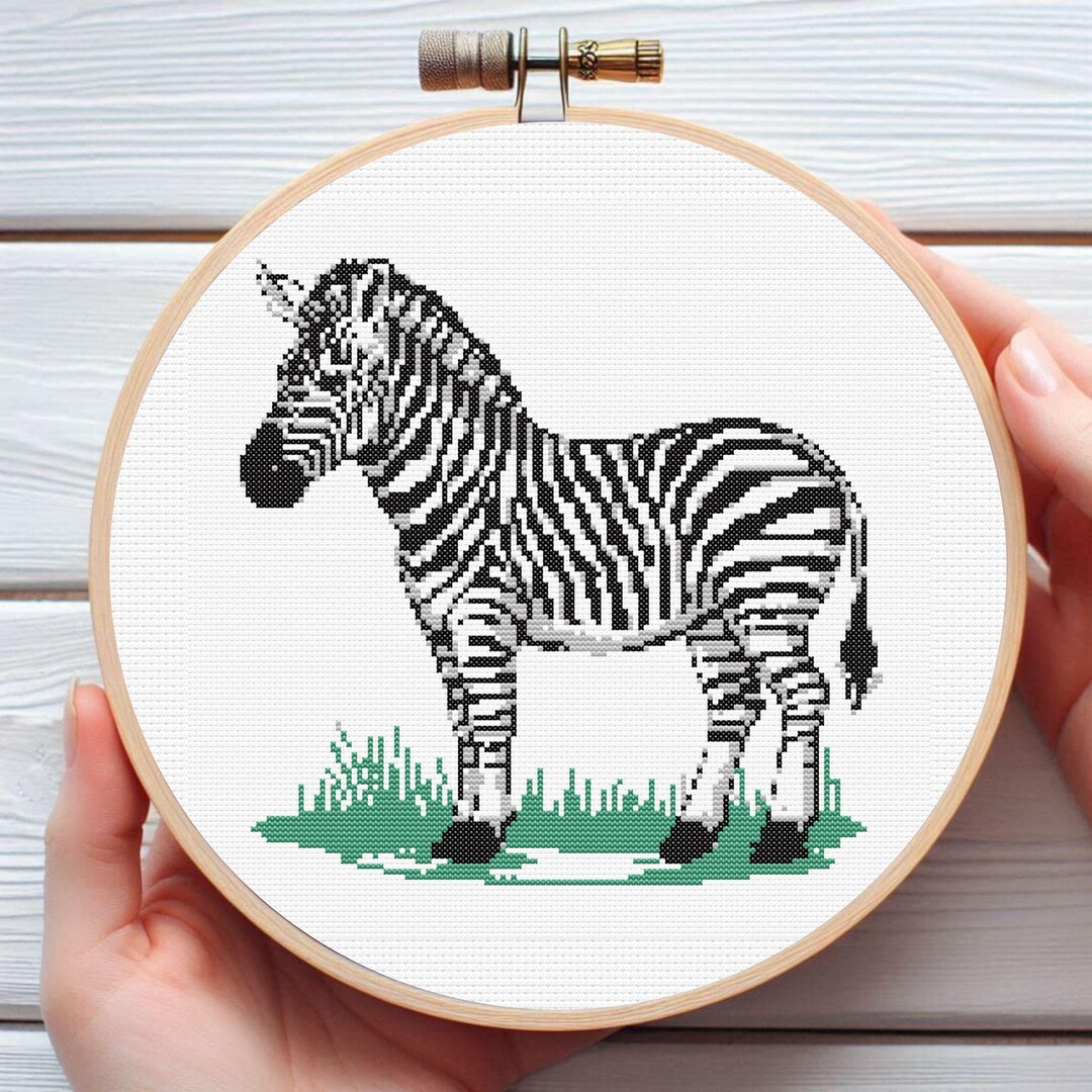 Zebra Cross Stitch Pattern - Downloadable Digital Printed PDF Design - Etsy