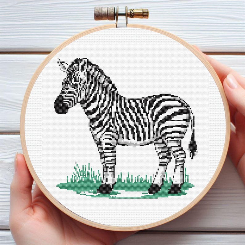 Zebra Cross Stitch Pattern - Downloadable Digital Printed PDF Design - Etsy